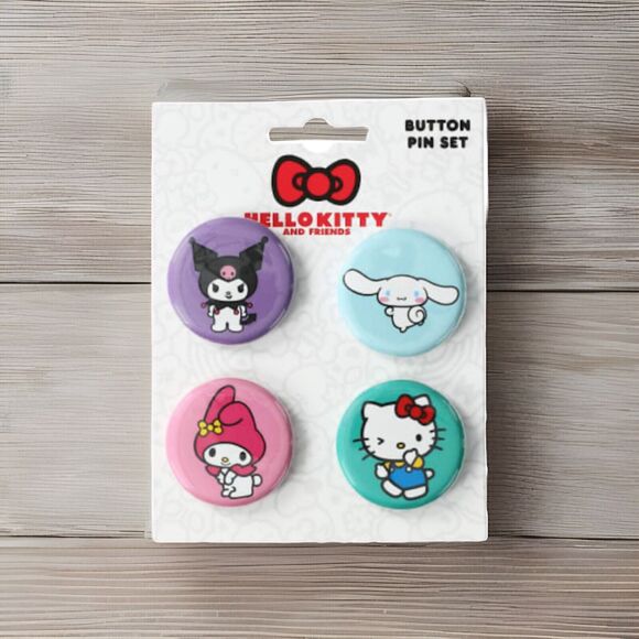 Hello Kitty | Toys | Hello Kitty And Friends Button Pins Set Bnwt ...